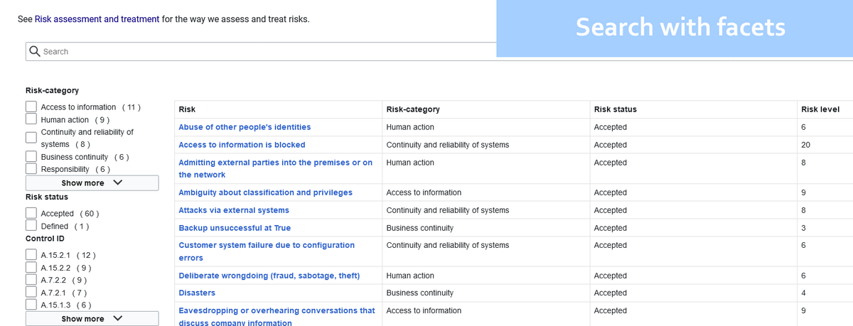 MediaWiki with advanced search